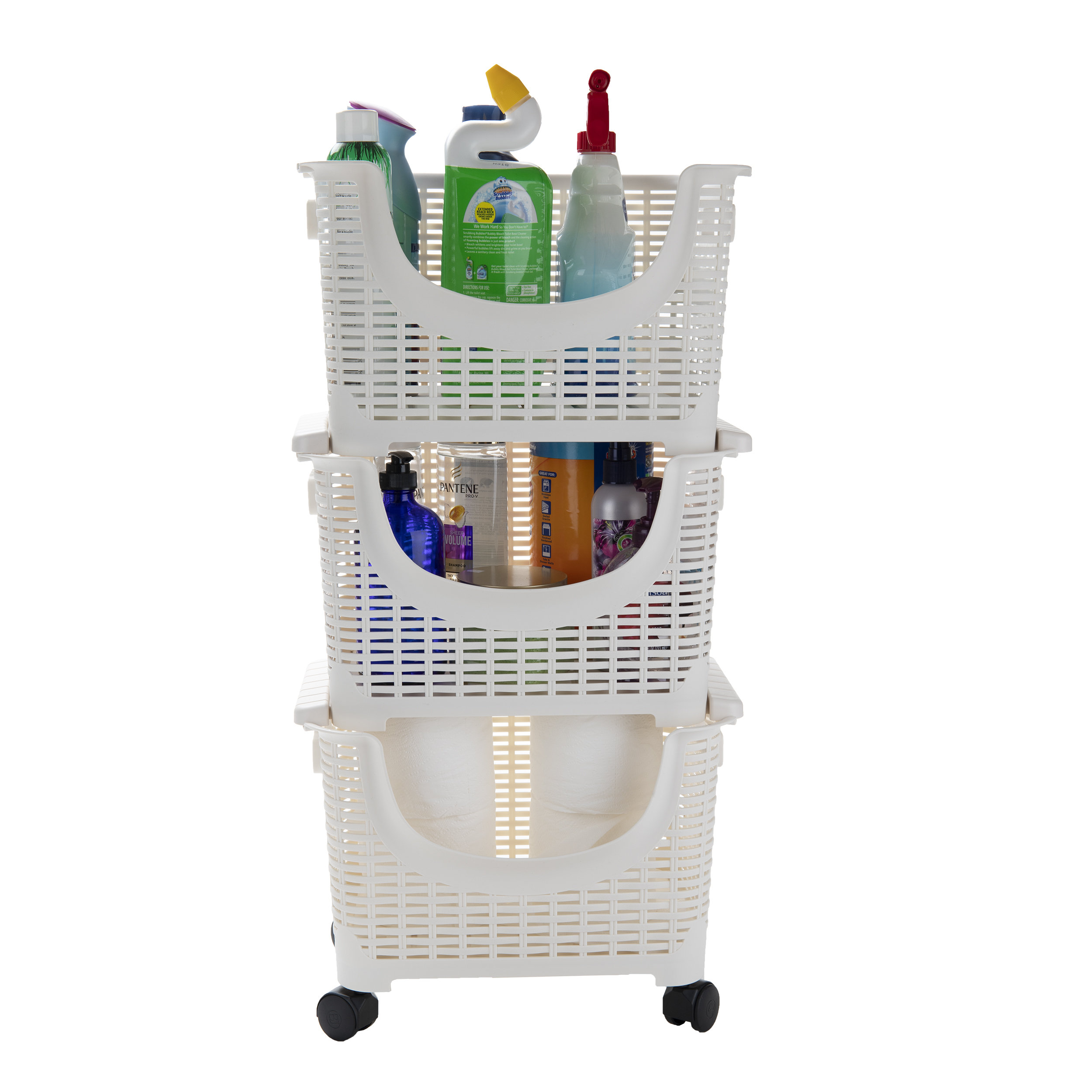Mind Reader 3-Tier Stackable Storage Containers Plastic Basket | Wayfair