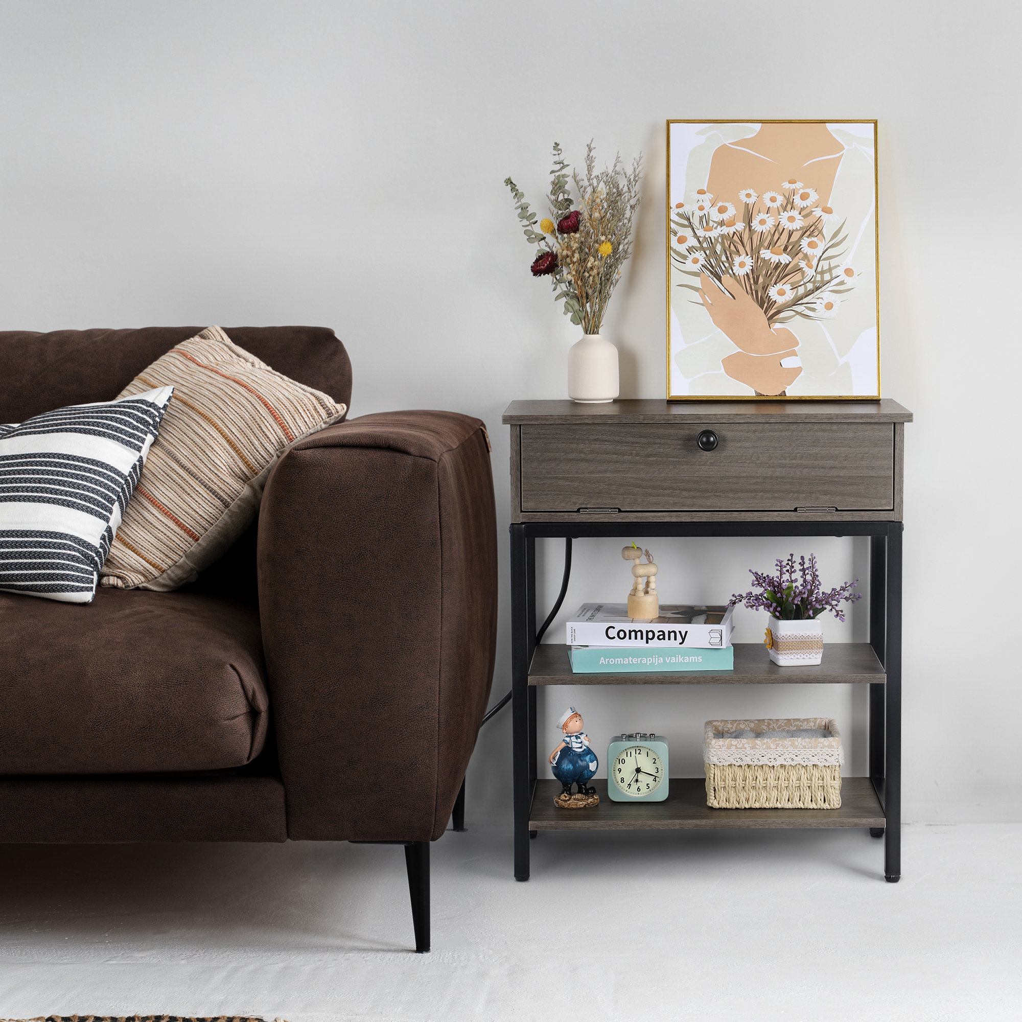 Trent Austin Design® Nordman 21.4'' Tall Frame End Table with Storage ...