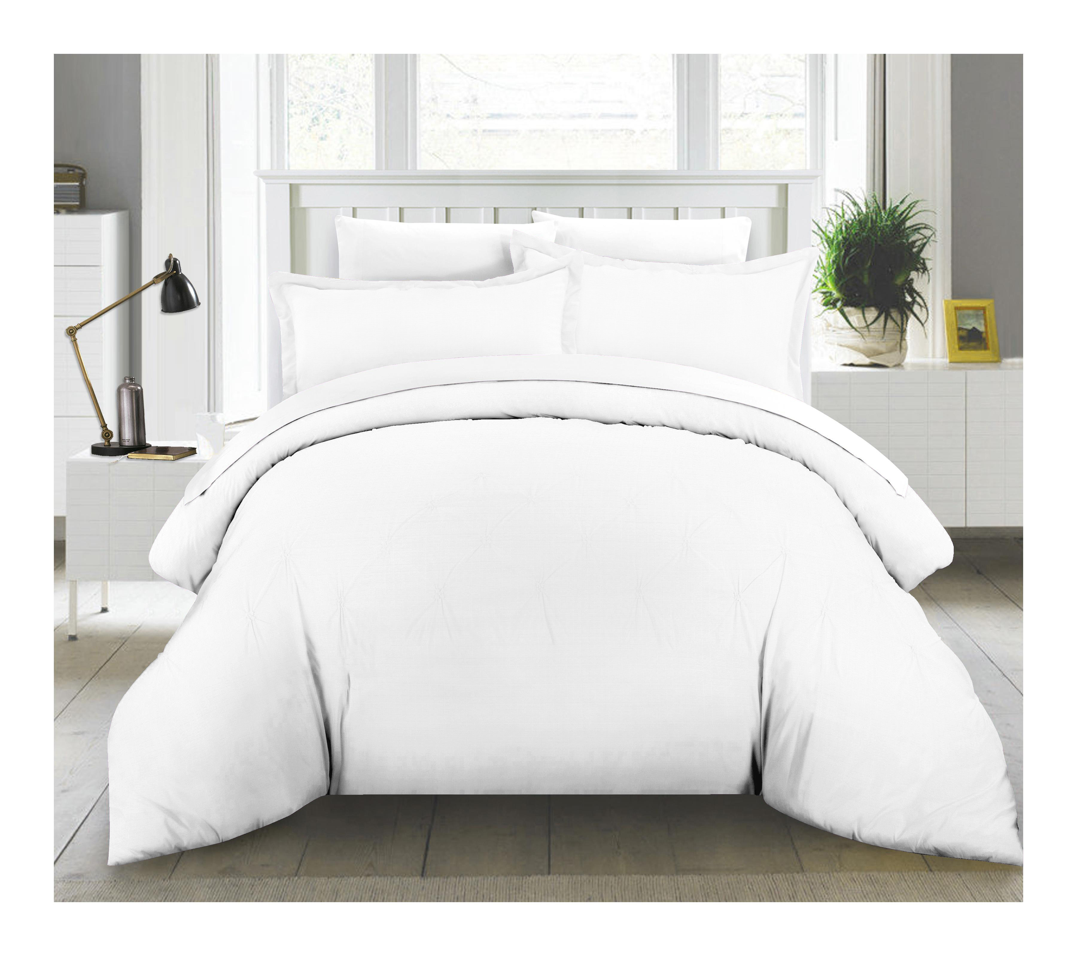 Pointehaven 100% Cotton 200 TC Modern & Contemporary Duvet Cover Set ...