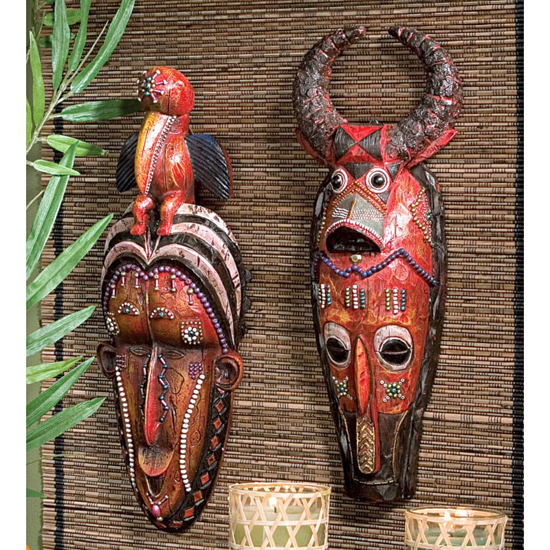 Design Toscano 2 Piece Masks of the Congo Wall Décor Set & Reviews ...