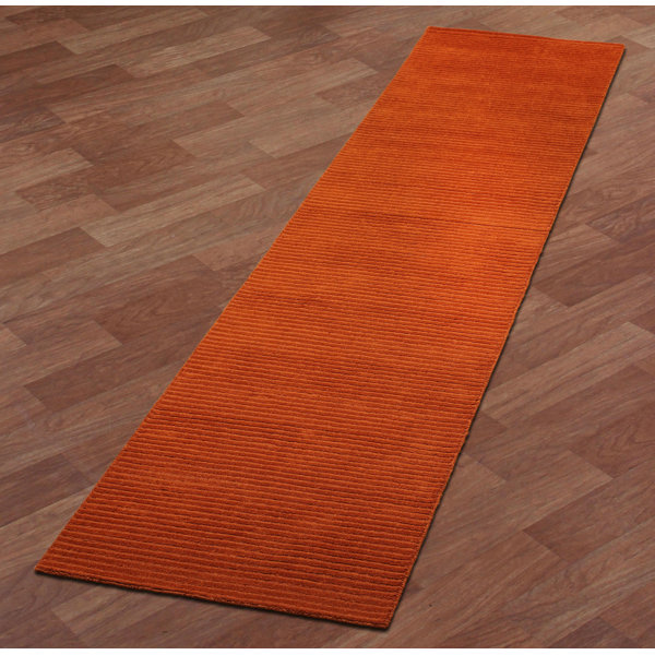 Ebern Designs Pulse Handmade Wool Copper Rug & Reviews | Wayfair