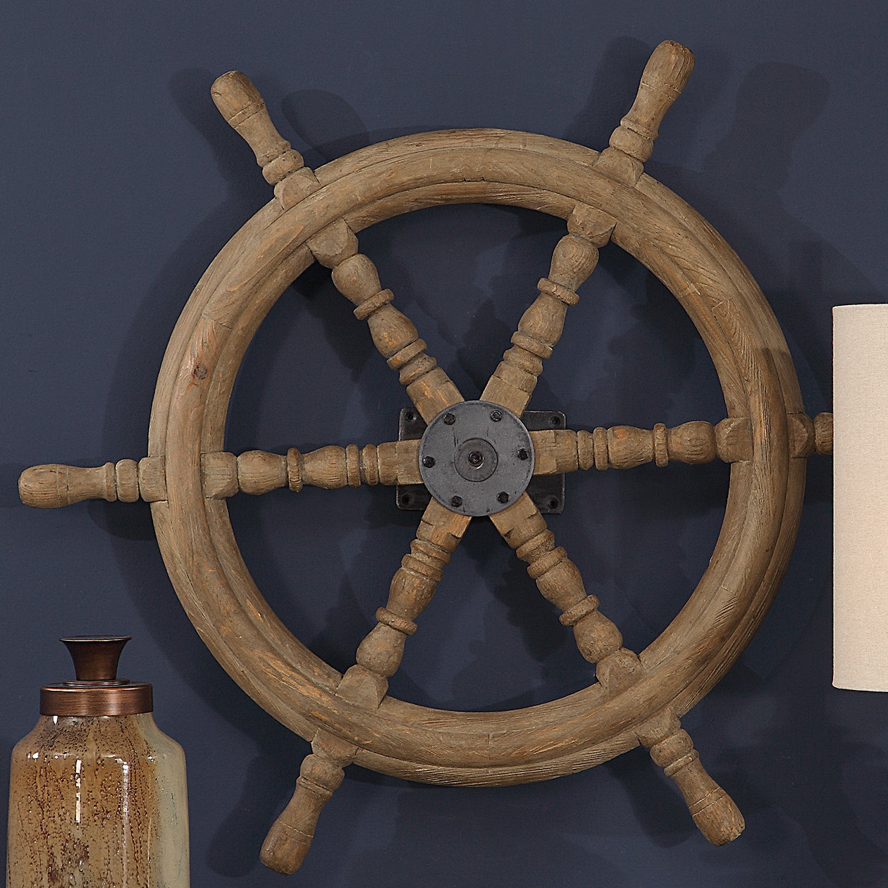 Beachcrest Home Ship Wheel Wood Wall Decor | Wayfair