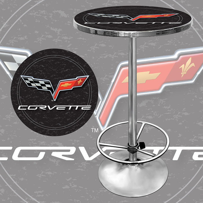 Trademark Global Bar Height 27.375'' Pedestal Dining Table | Wayfair