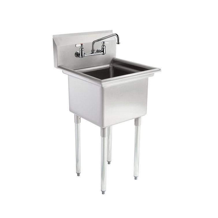 Amgood Stainless Steel Prep & Utility Sink With Faucet | 304 Stainless ...