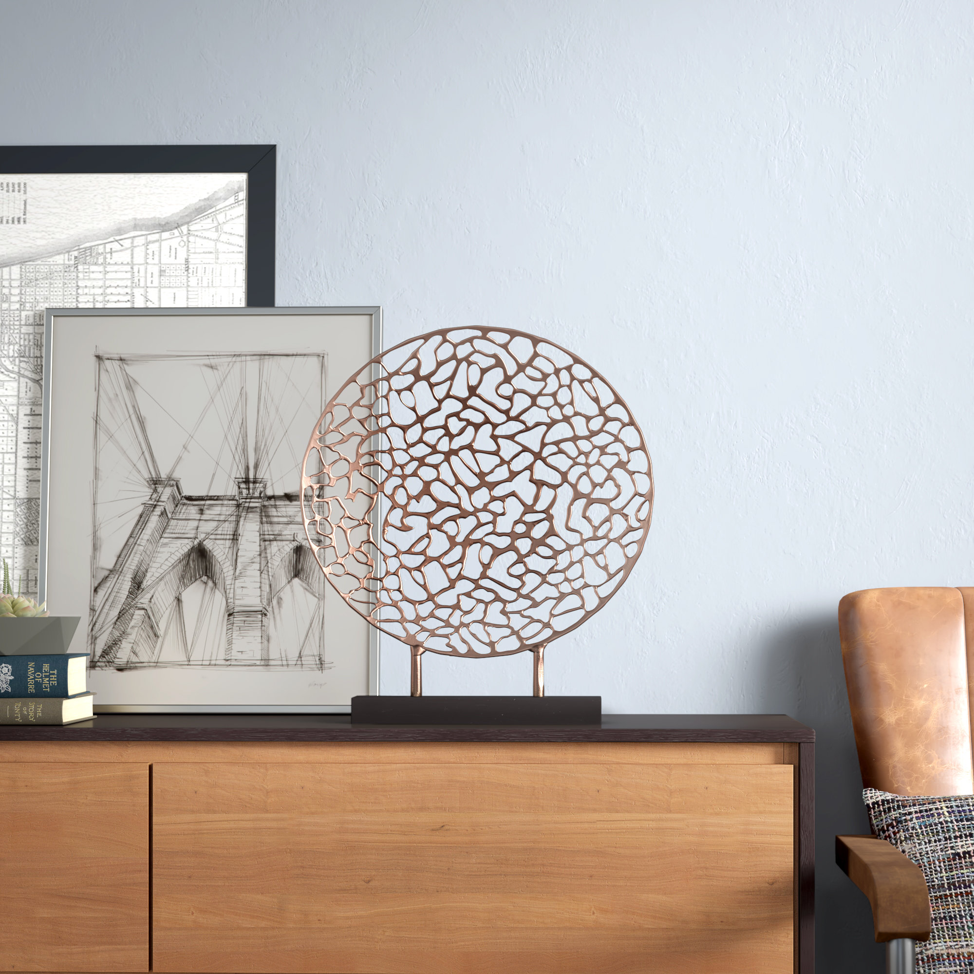 Wade Logan® Fogarty Aluminum Branch Disk Sculpture & Reviews | Wayfair