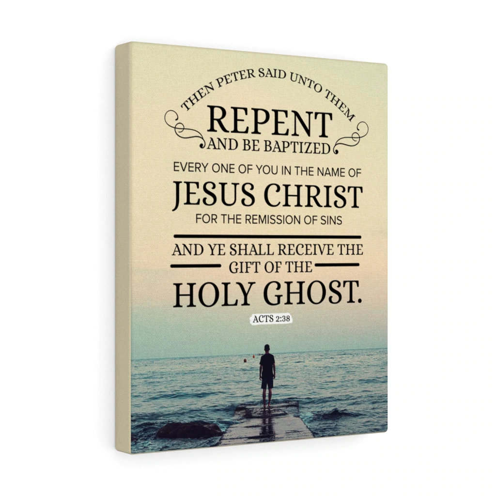 Trinx Repent and Be Baptized Acts 2:38 Bible Verse Wall Art Scripture ...