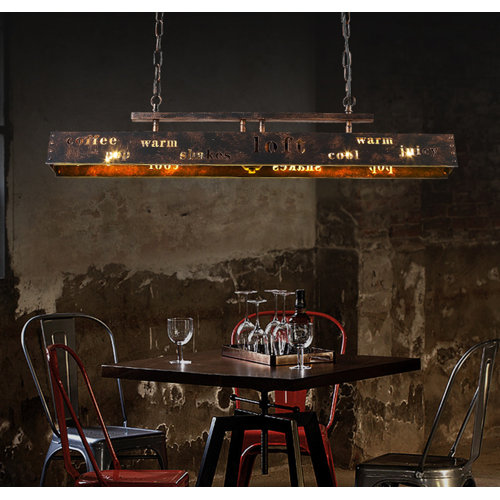Williston Forge Rustic Metal Rectangle Pendant Light(2 Heads) | Wayfair