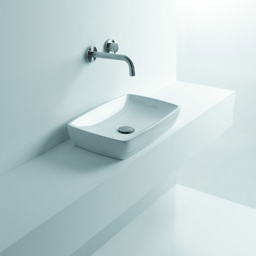 WS Bath Collections H10 12.4'' White Ceramic Rectangular Vessel ...