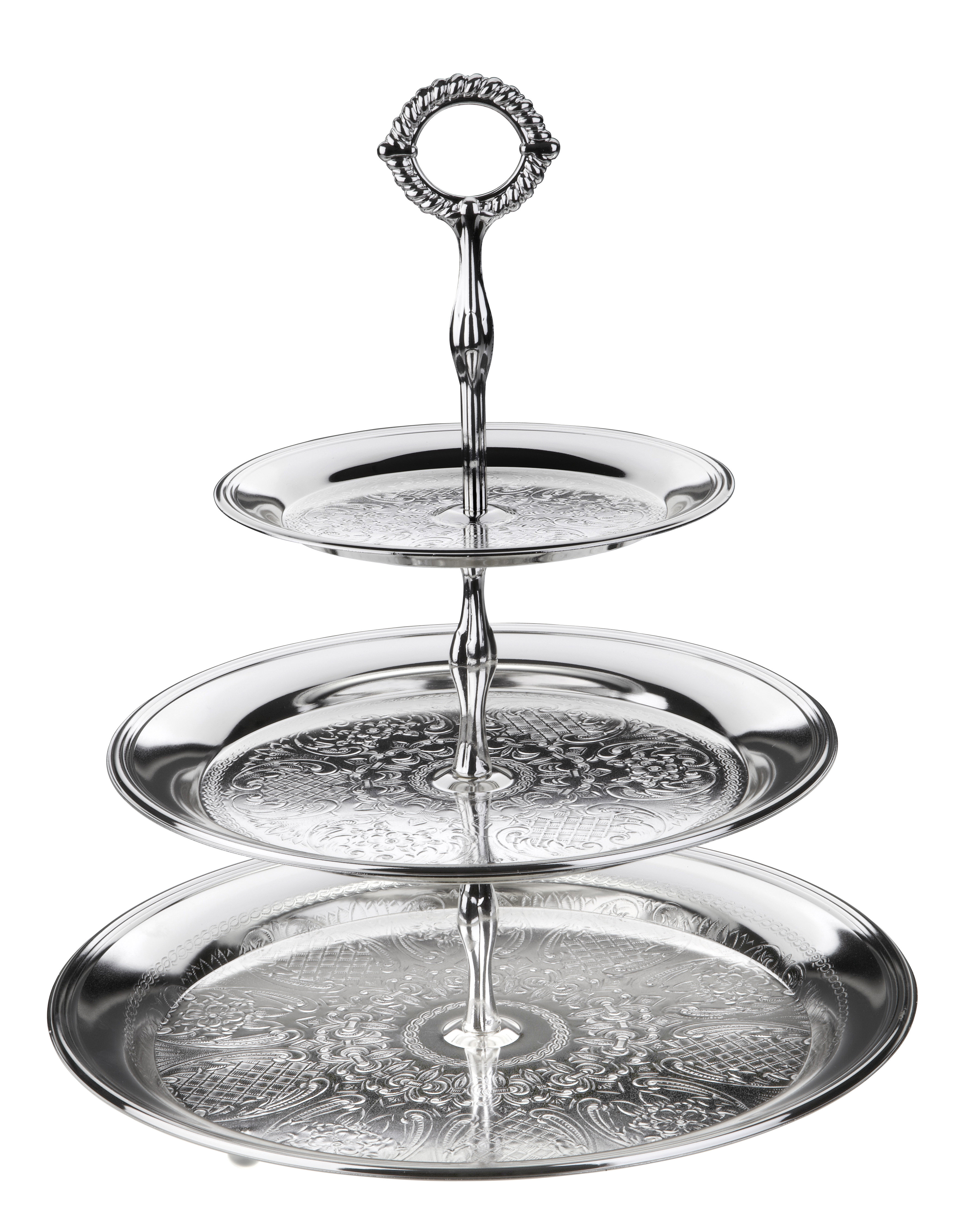 Corbell Silver Company Queen Anne Silver Plated Tiered Stand & Reviews ...