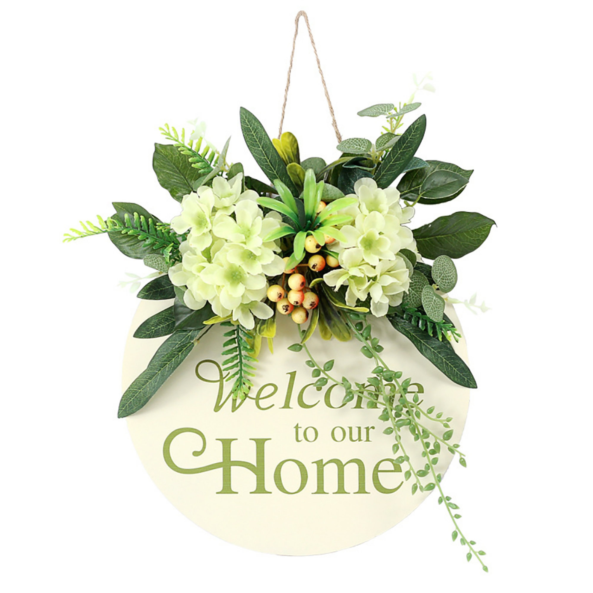 Gracie Oaks Hanging Wooden Welcome Plate | Wayfair