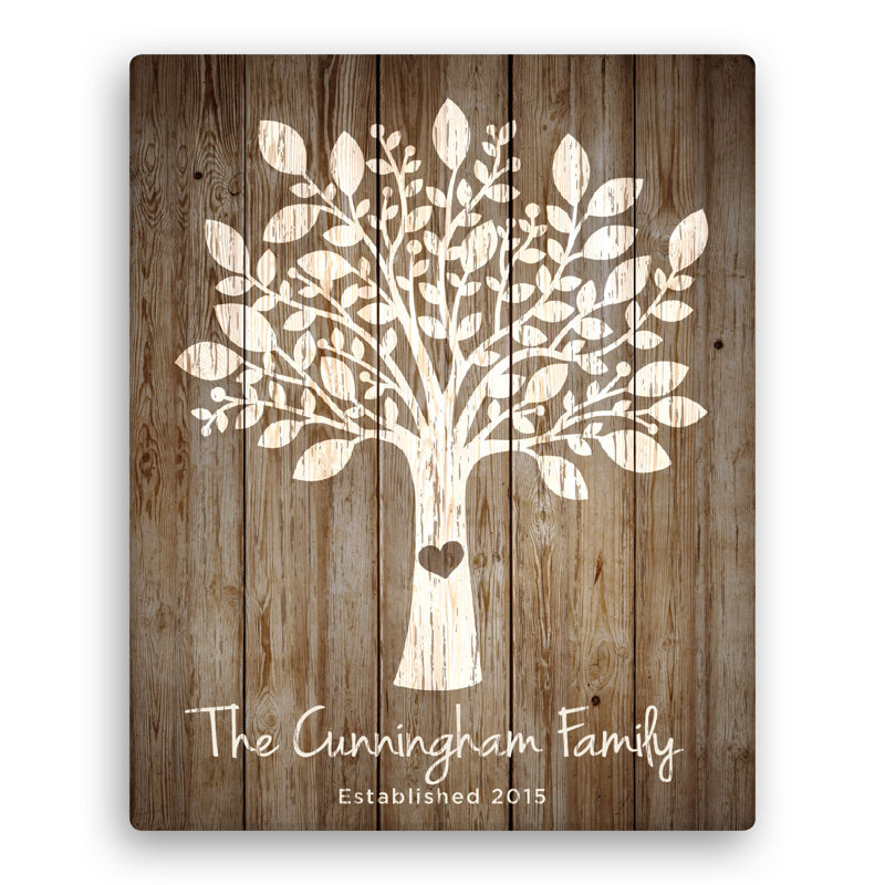 Winston Porter 'Our Family Tree' Personalized Graphic Art Print on Wood ...