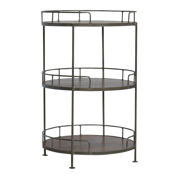 ATFN Crispin Industrial Round Butler Tray Table | Wayfair