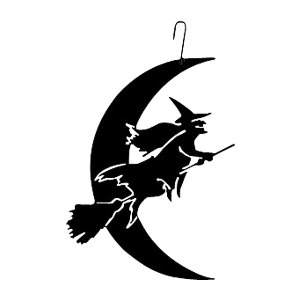 The Holiday Aisle® Travers Witch Moon Silhouette Decorative Hanging ...