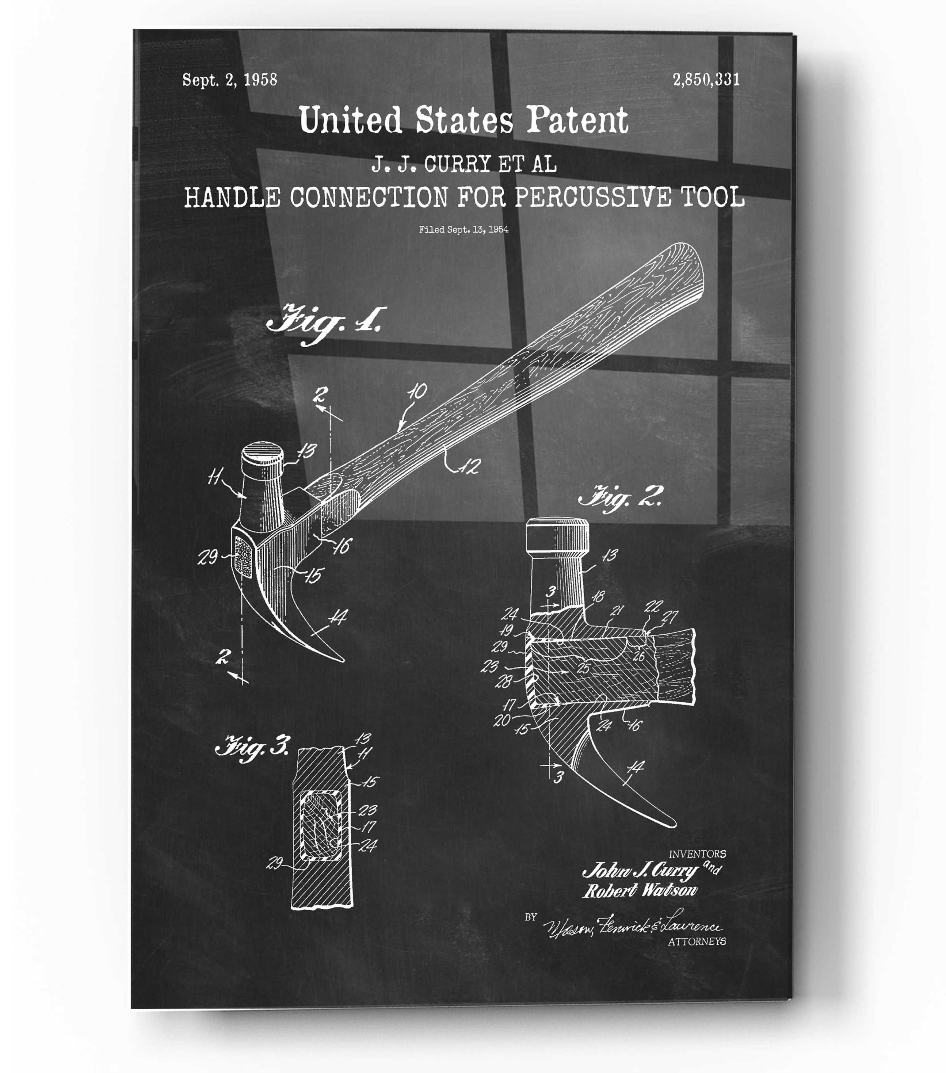 17 Stories Hammer Blueprint Patent Chalkboard - Graphic Art on | Wayfair