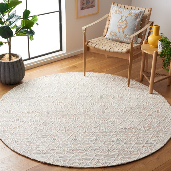 Langley Street Manya Handmade White/Beige Rug | Wayfair