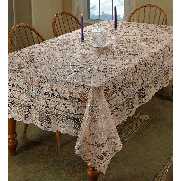 Violet Linen Crystal Lace Tablecloth & Reviews | Wayfair