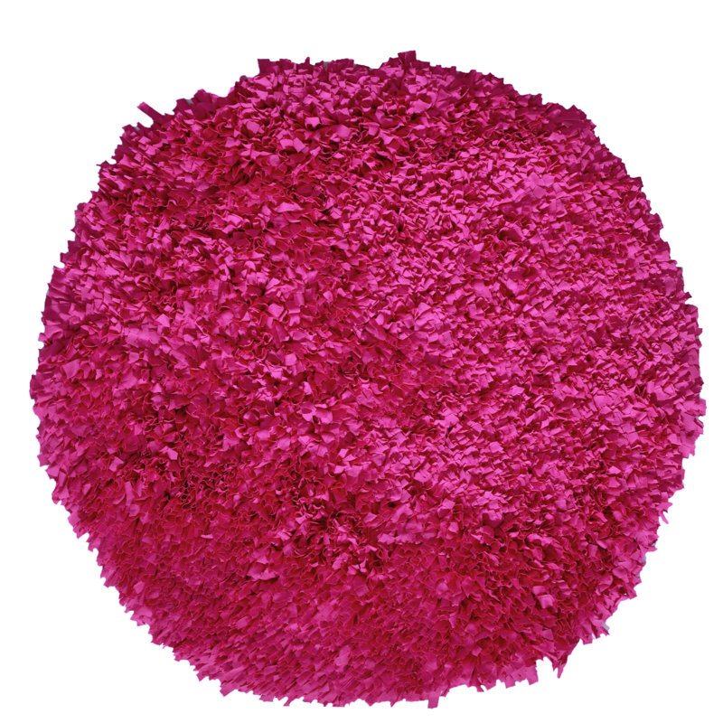 Ebern Designs Rosebank Hand Knotted Hot Pink Area Rug | Wayfair