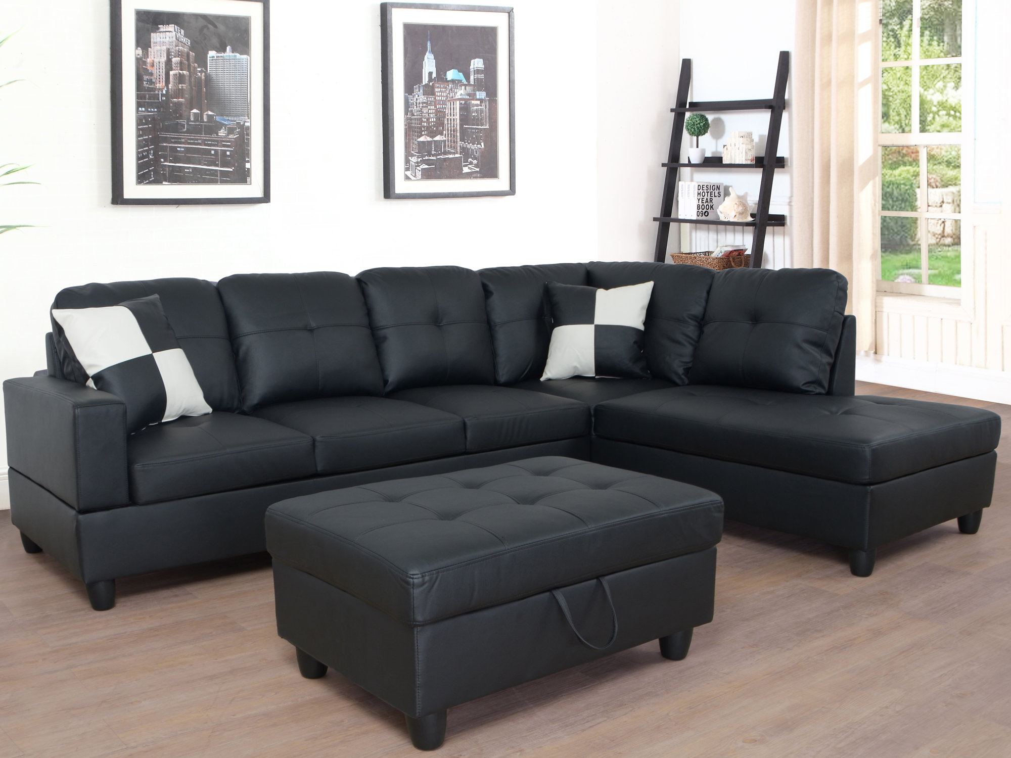 Latitude Run® Aireana 103'' Vegan Leather | Wayfair