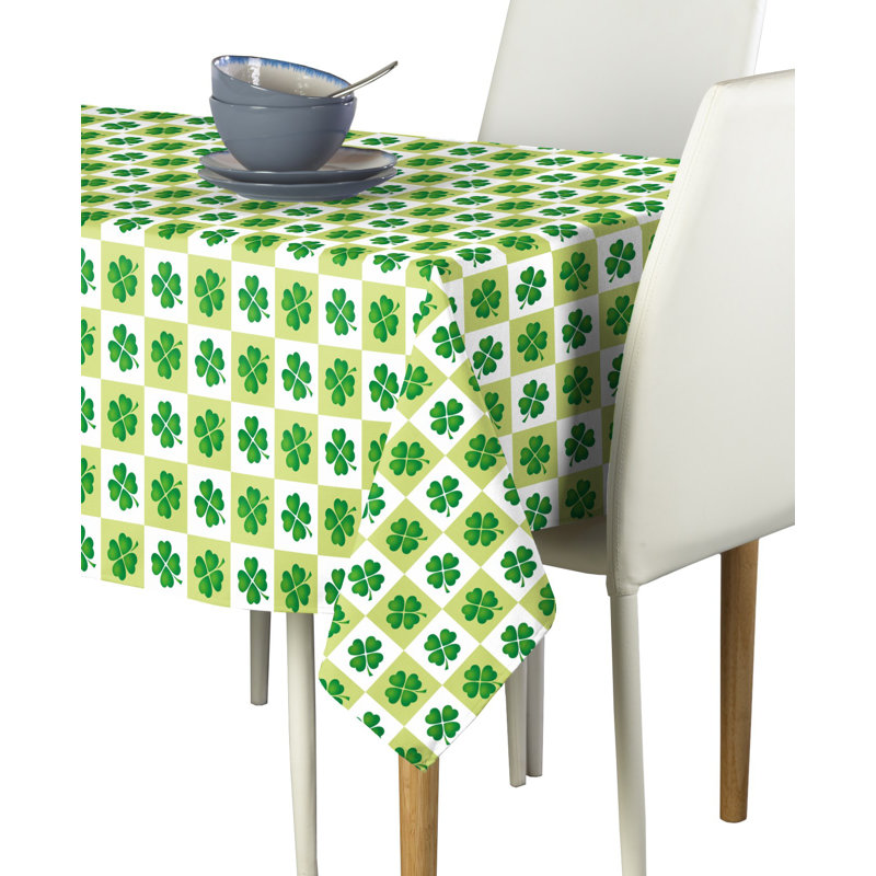 East Urban Home 4 Leaf Clover Check Tablecloth | Wayfair