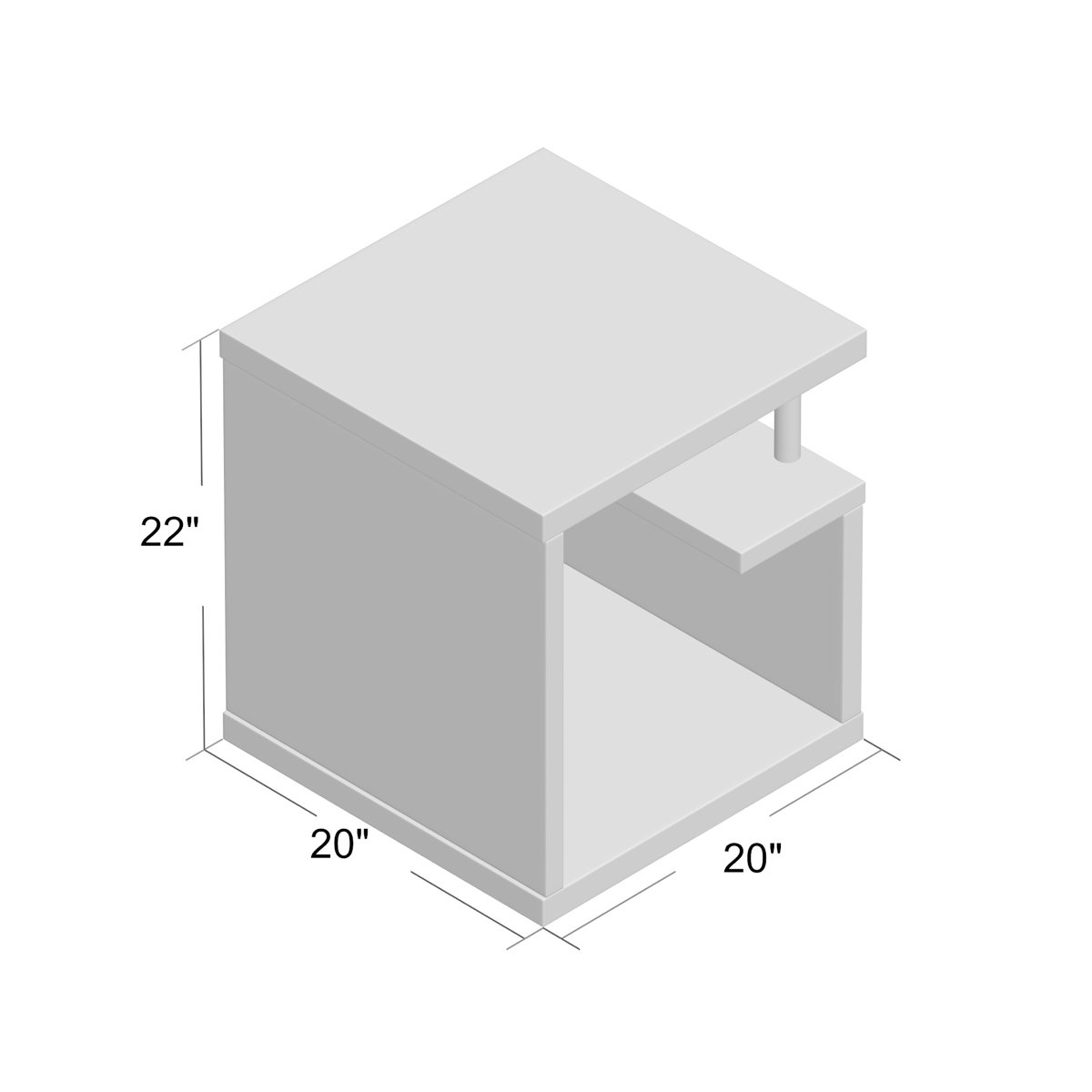 Ebern Designs Ashwood 22'' Tall Floor Shelf End Table & Reviews | Wayfair