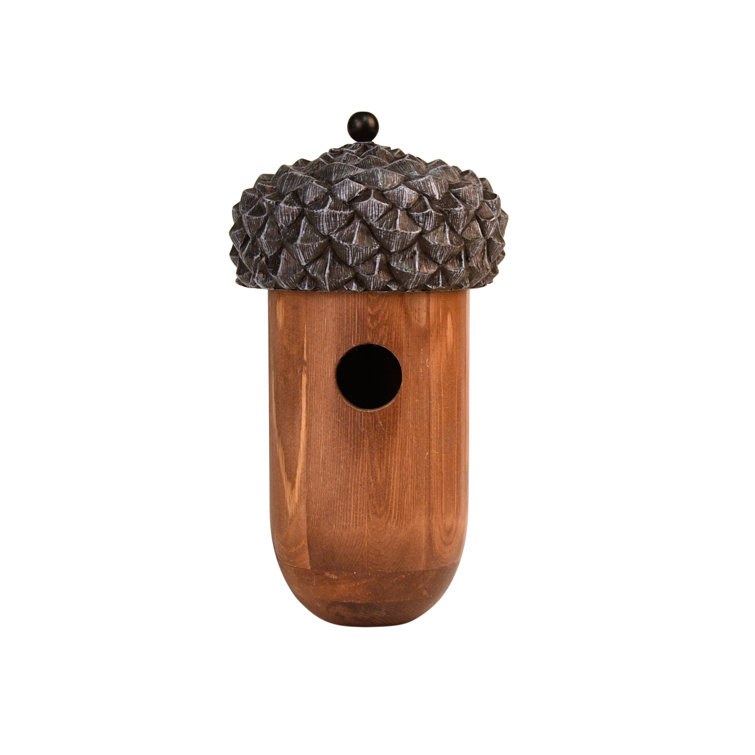 EsschertDesign Acorn 10 in x 5.5 in x 5.5 in Birdhouse | Wayfair