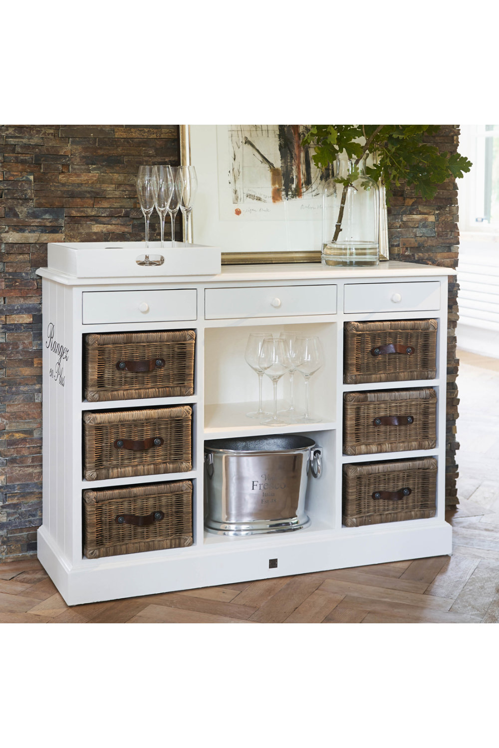 Rivièra Maison Rangez En Plus 45'' Wide 9 Drawer Solid Wood Sideboard ...