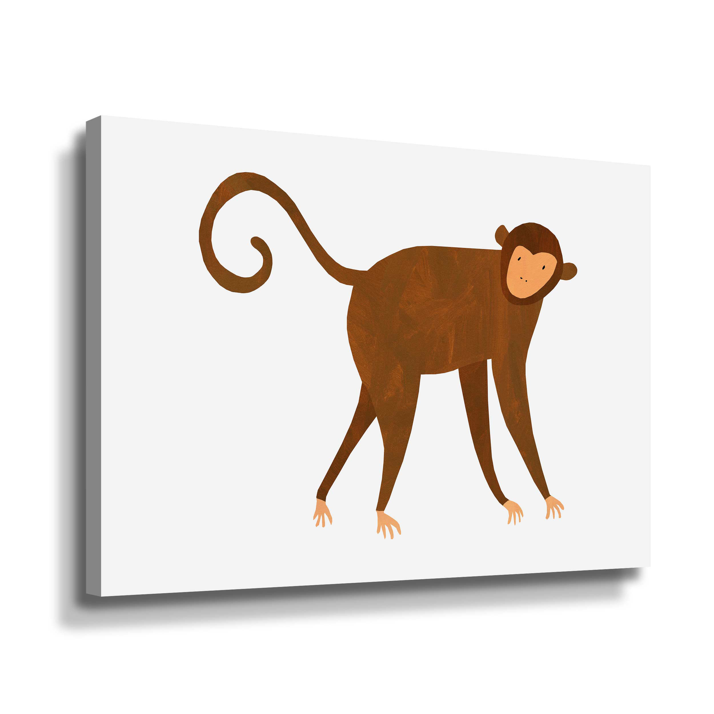 Bungalow Rose Monkey - Print on Canvas | Wayfair