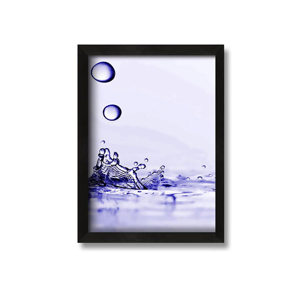 Highland Dunes Purple Water Droplet Splash - Picture Frame Graphic Art ...