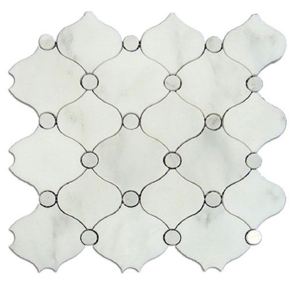 Mango Tile Lawrence 12" x 12" Marble Arabesque Mosaic Wall & Floor Tile ...