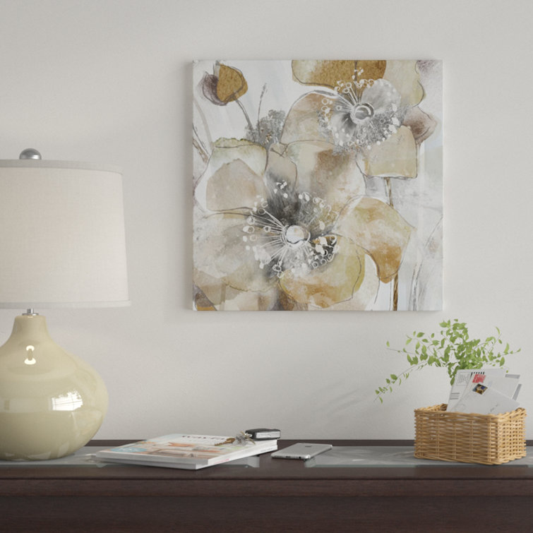 East Urban Home Taupe Spring Poppy II by Maria Donovan - Wrapped Canvas ...