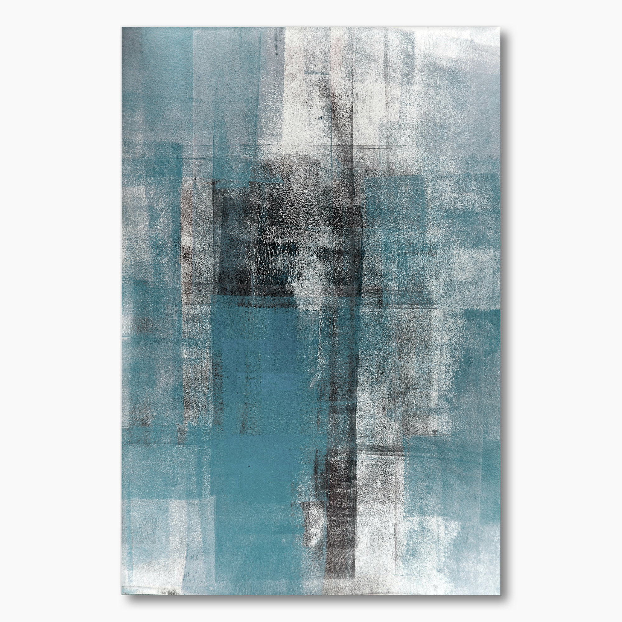 17 Stories Teal Meets Black Abstract Art Teal Meets Black Abstract Art ...
