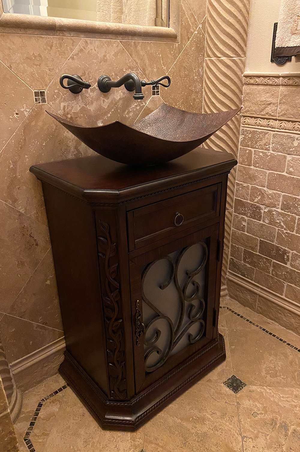 Premier Copper Products 18" Rectangle Modern Slope Hammered Copper Sink ...