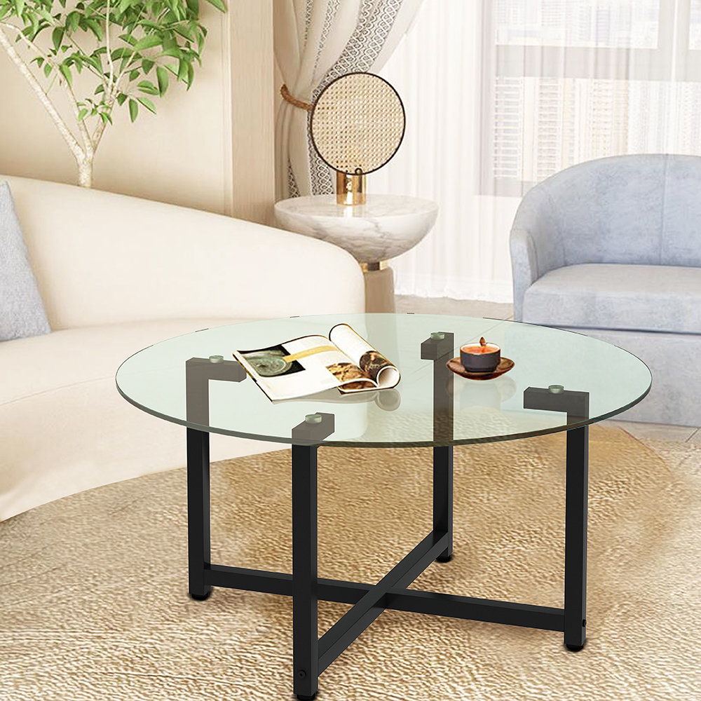 Ebern Designs Mazyah Cross Legs Coffee Table | Wayfair