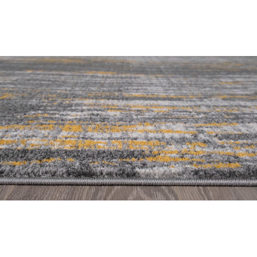 17 Stories Winovich Abstract Area Rug in Gray/Ivory & Reviews | Wayfair