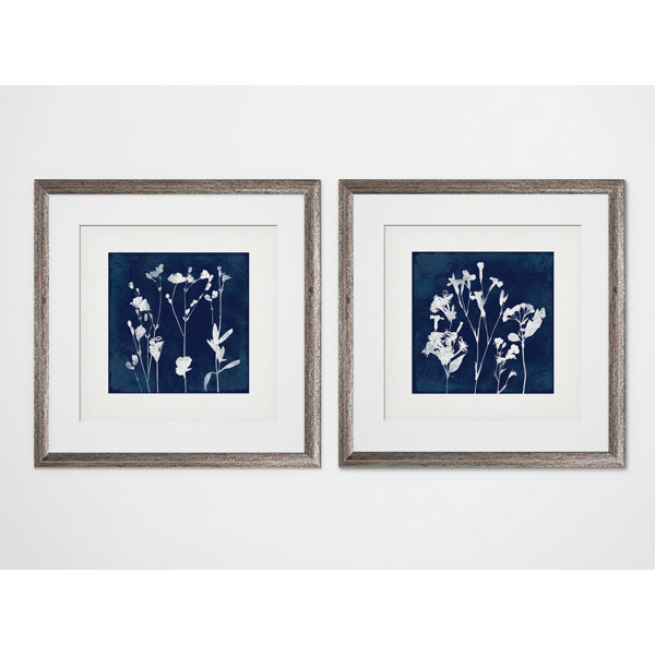 Darby Home Co Cyanotype Botanical I - 2 Piece Picture Frame Print ...