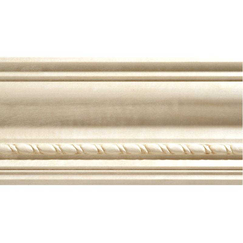 Ornamental Mouldings Hardwood Embossed Rope Moulding 3.75" H x 96" W x ...