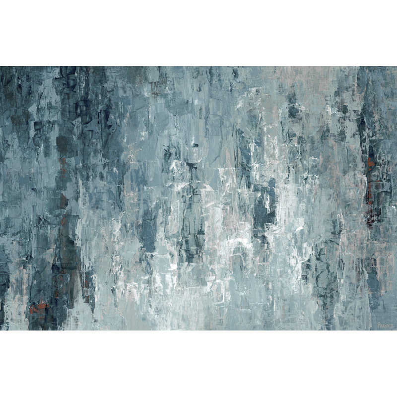 17 Stories Tainted Dark Blues by Parvez Taj - Painting on Canvas | Wayfair