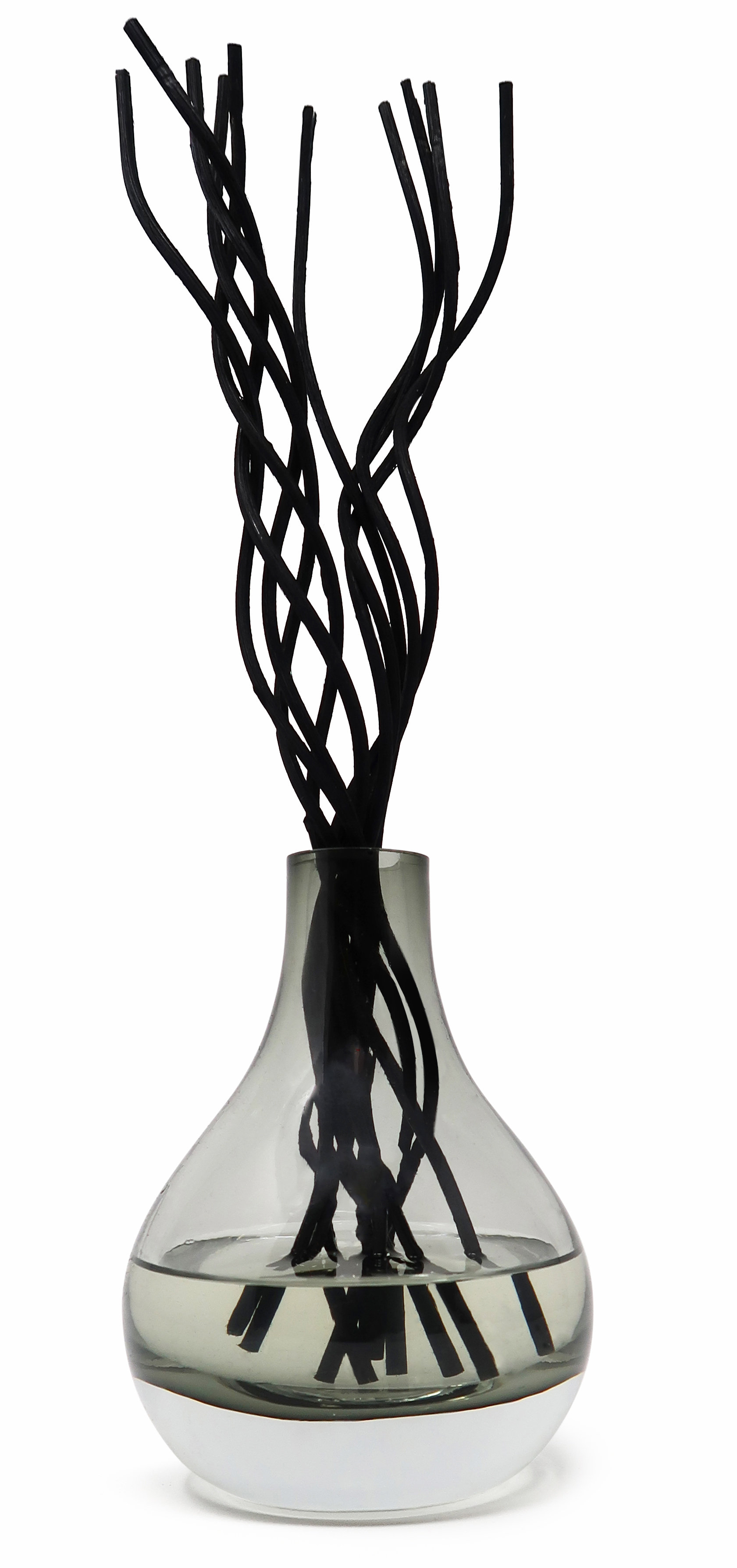 Vivience Grey Tinted Diffuser With Black Curved Reeds | Wayfair