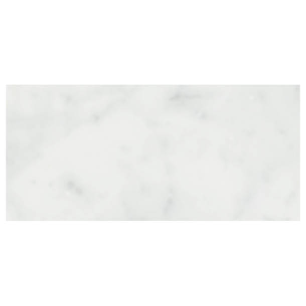 Belluno Designs Bianco Carrara 1" x 4" Marble Herringbone Honed Mosaic ...