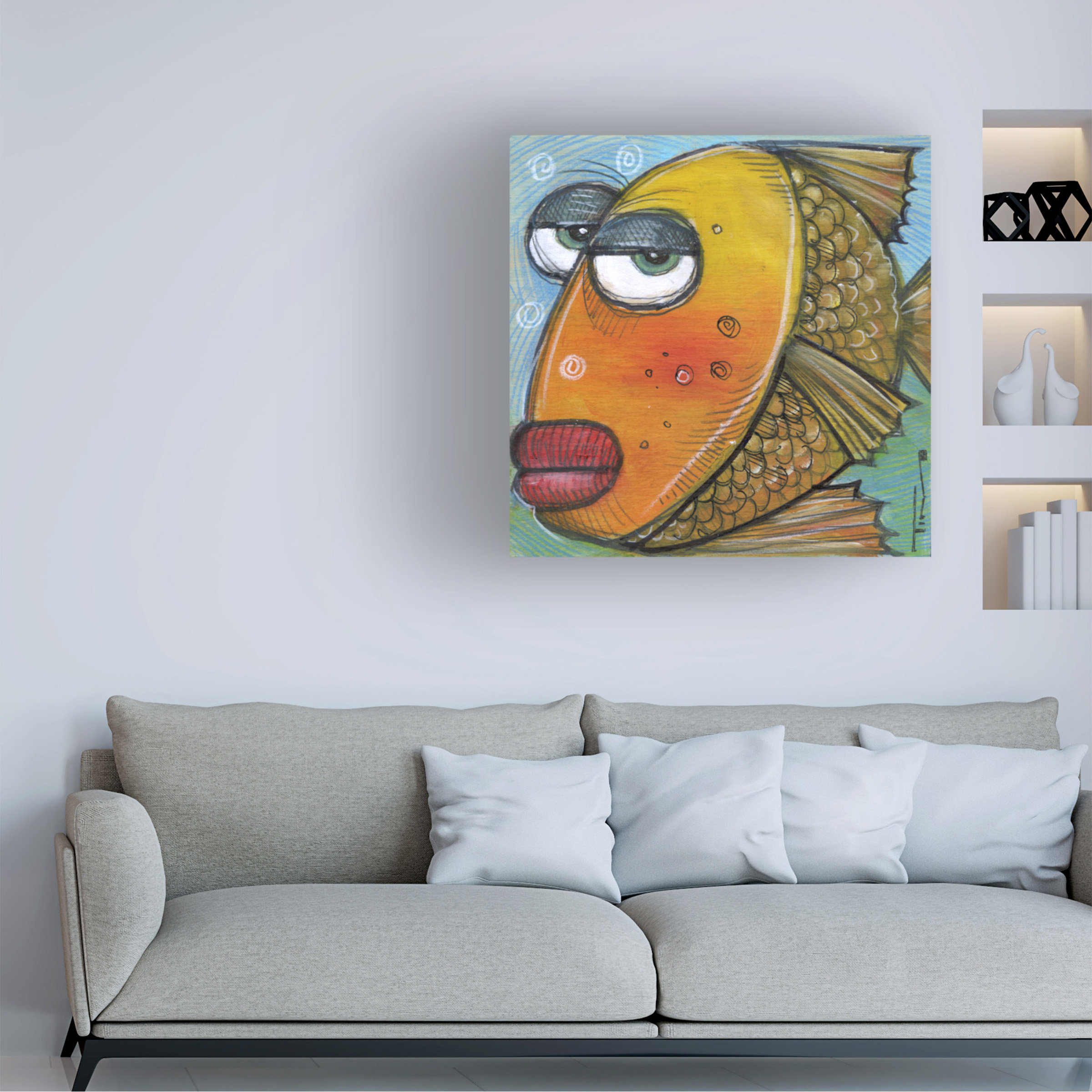 Trinx Fish 1 2019 Fish 1 2019 by - Wrapped Canvas Painting | Wayfair