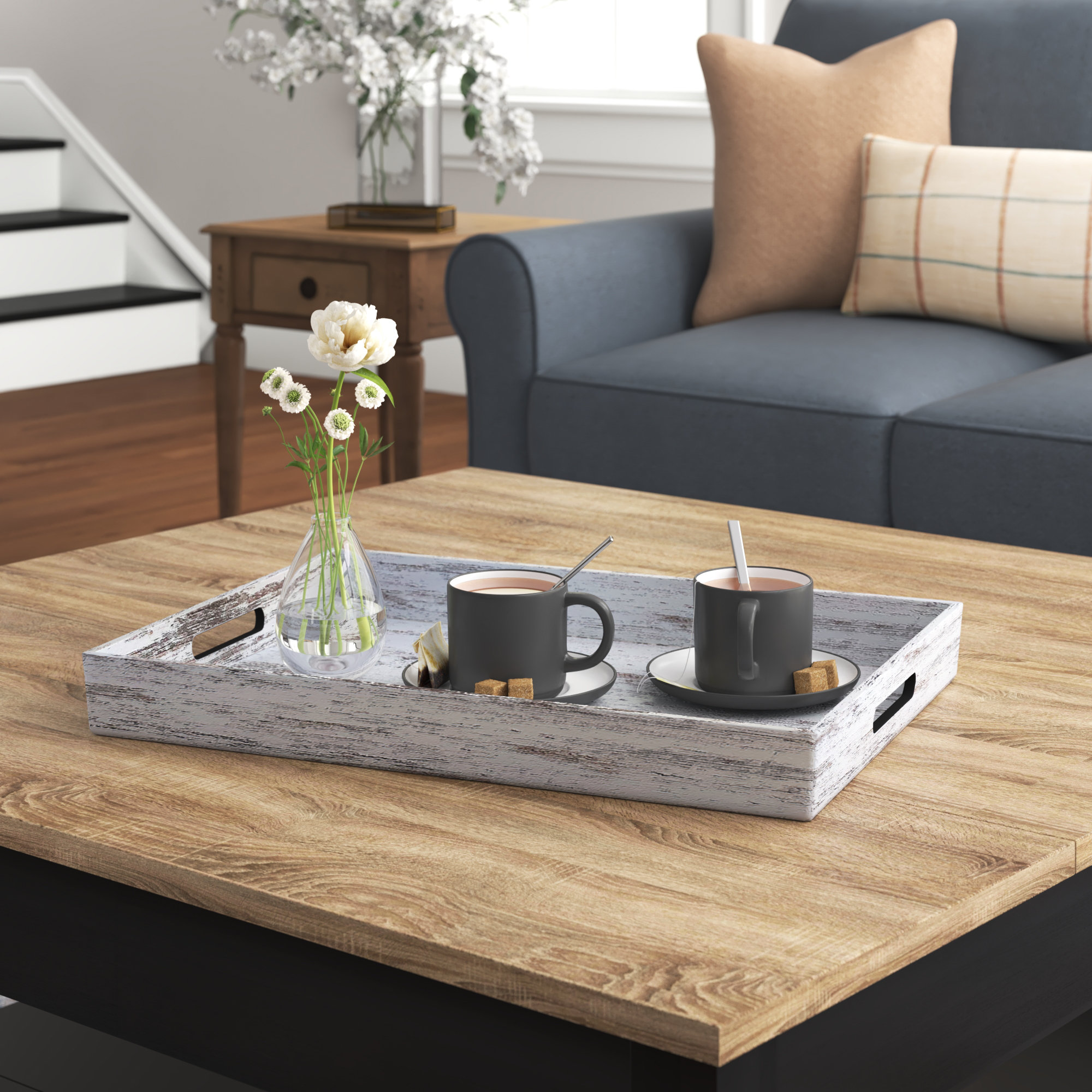 Kitchen & Dining Scandi design Small teak serving tray little deeper ...