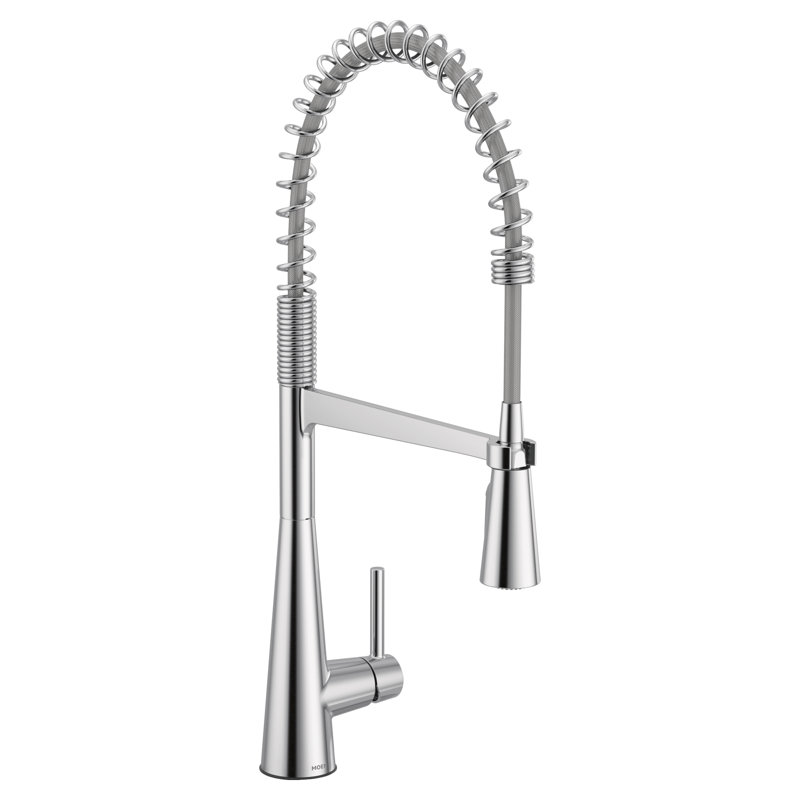 Moen Sleek Spring Pull Down Single Handle Kitchen Faucet & Reviews ...