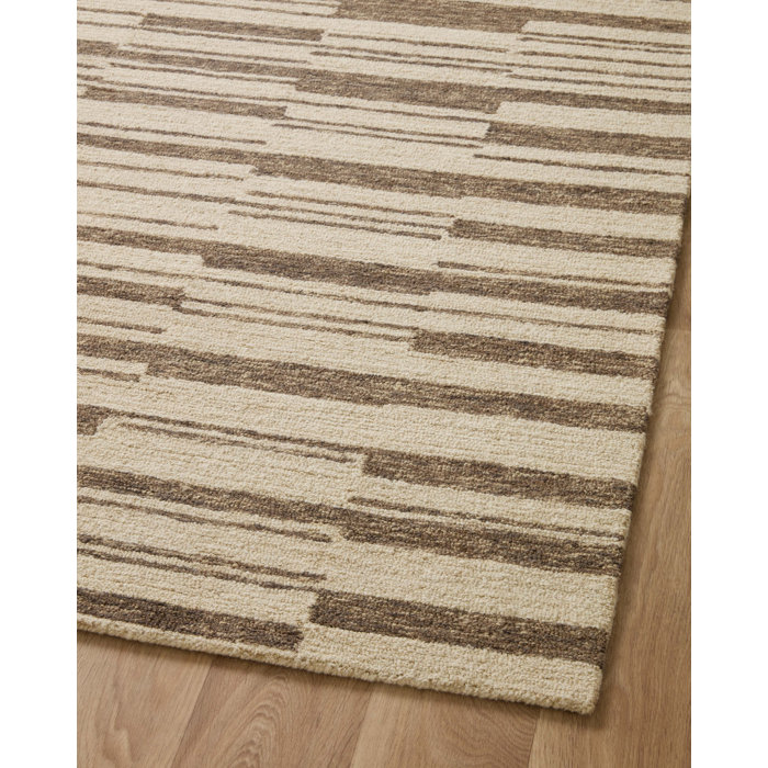 Chris Loves Julia x Loloi Polly Checkered Hand-tufted Beige/Tobacco ...