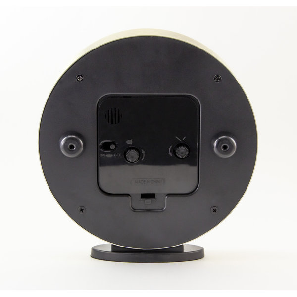 Crosley Analog Metal Quartz Alarm Tabletop Clock in Black/Gold ...