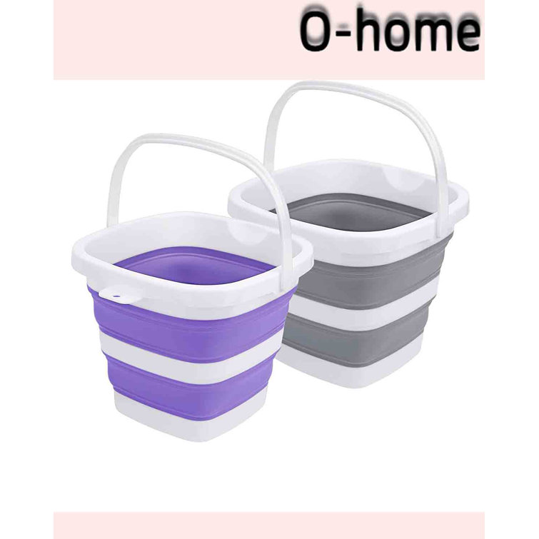 Rosecliff Heights Collapsible Plastic Bucket Set | Wayfair