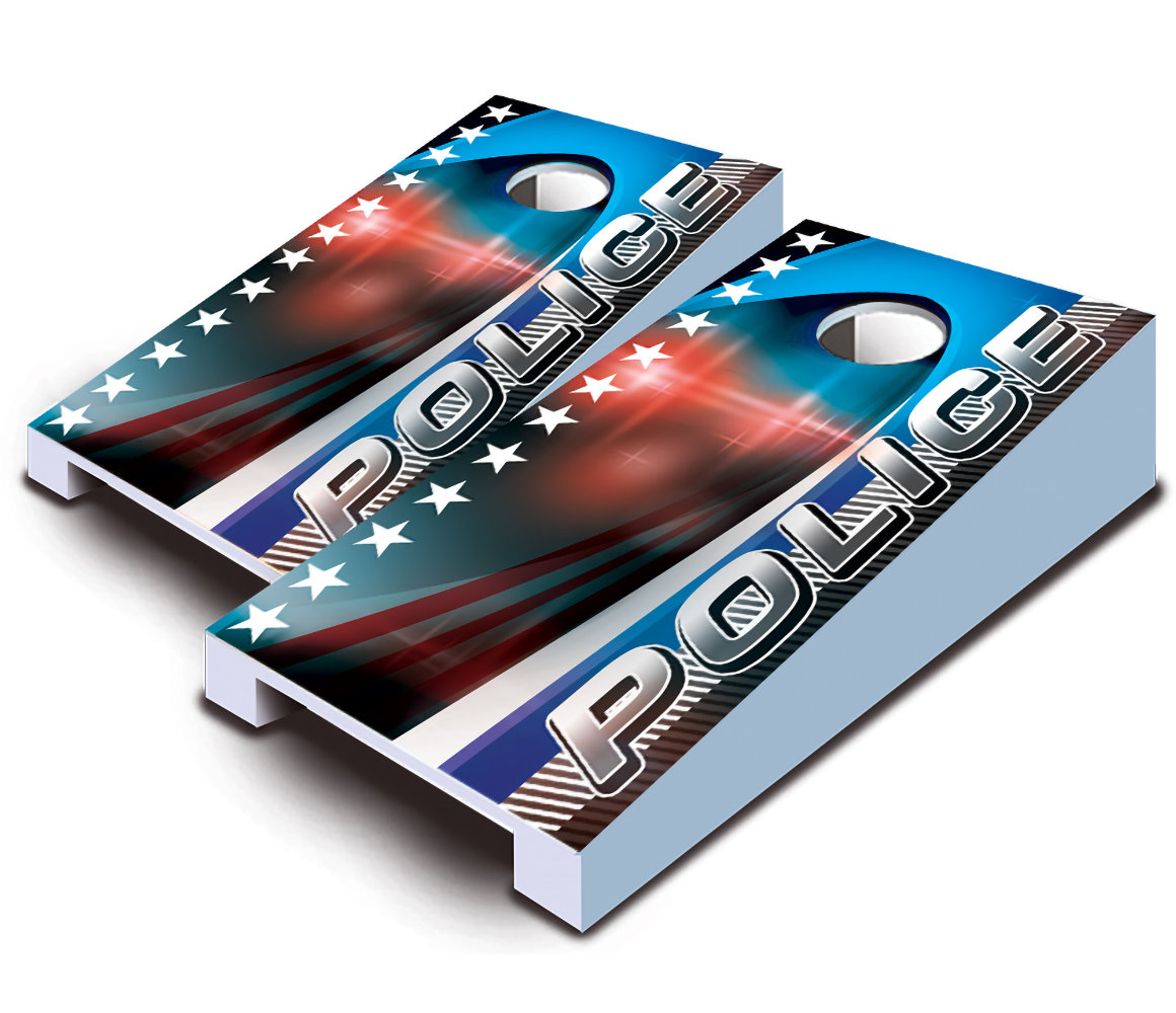 AJJCornhole 10 Piece Police Tabletop Cornhole Set with Bags | Wayfair