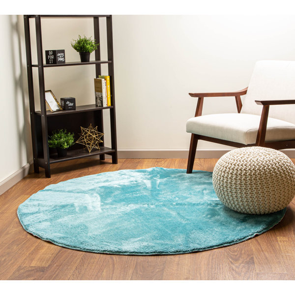 Ebern Designs Modesti Shag Teal Area Rug & Reviews | Wayfair.ca
