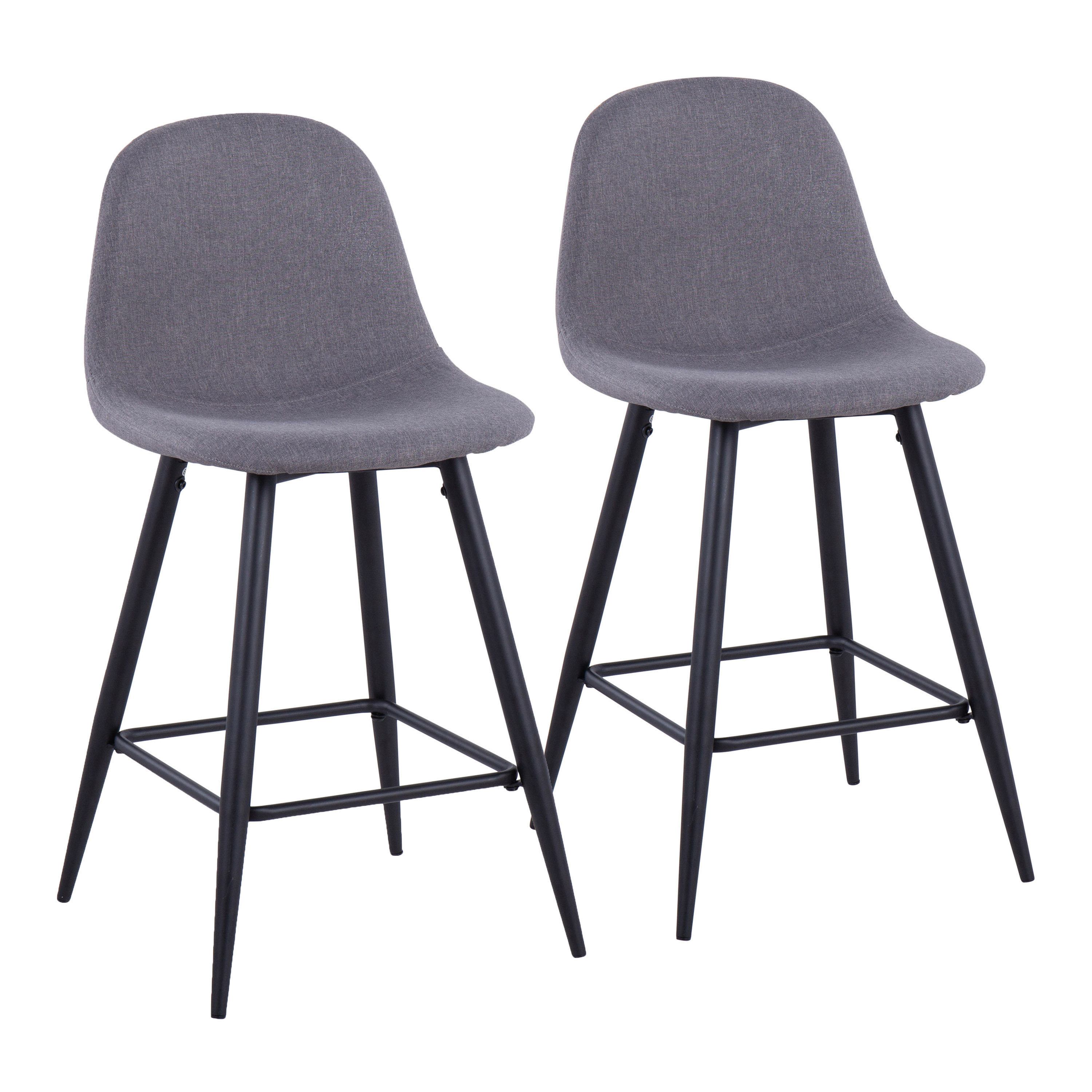 Corrigan Studio® Jemi Mid-century Modern Counter Stool In Black Metal ...