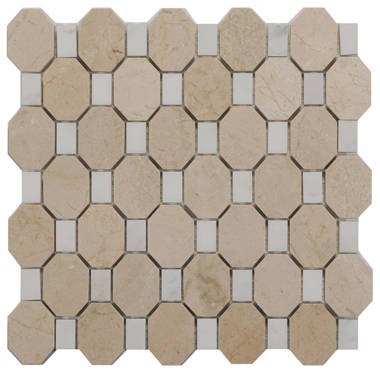 The Tile Square Marble Octagon and Dot Mosaic Wall & Floor Tile | Perigold