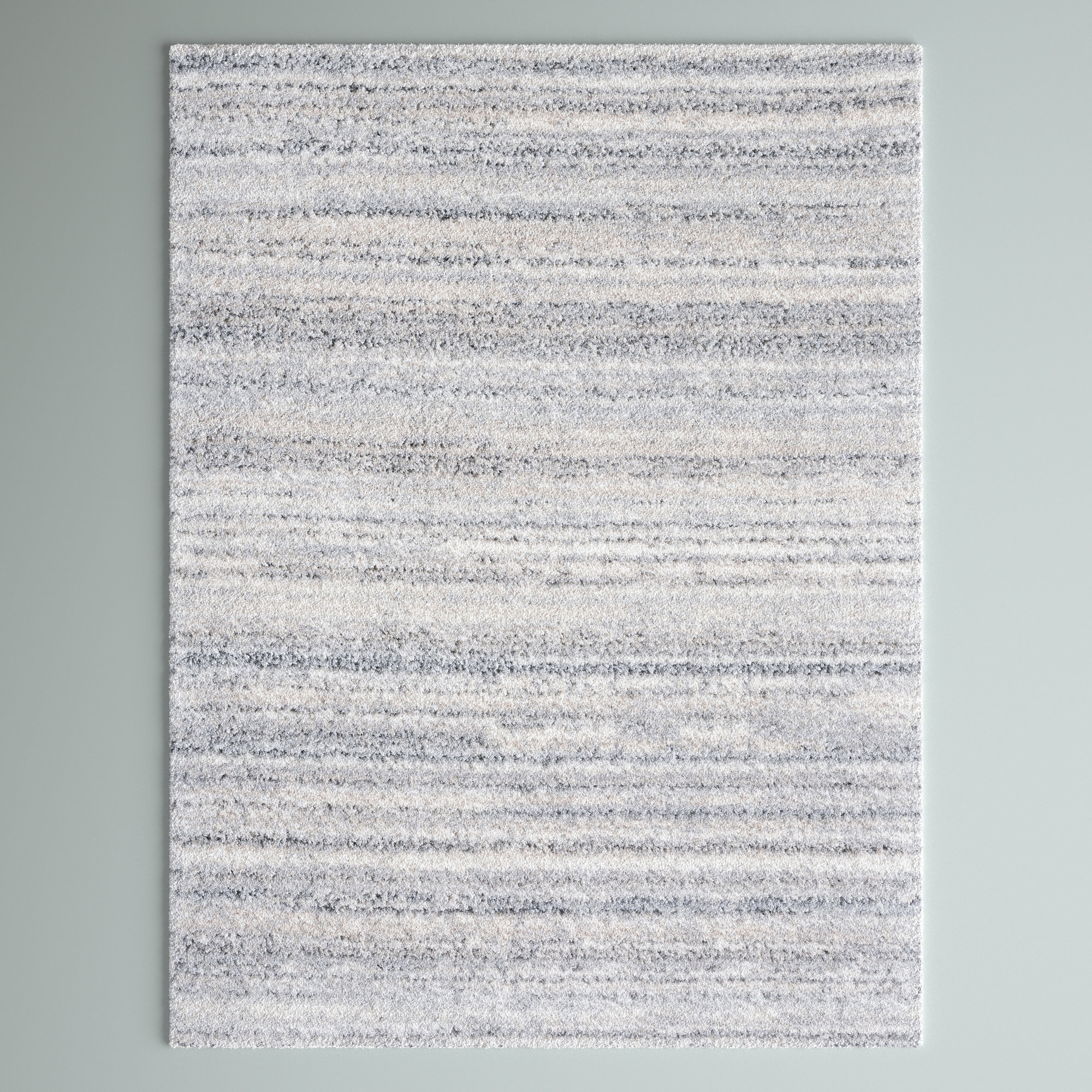 Steelside™ Mena Power Loom Performance Gray/Ivory Rug | Wayfair